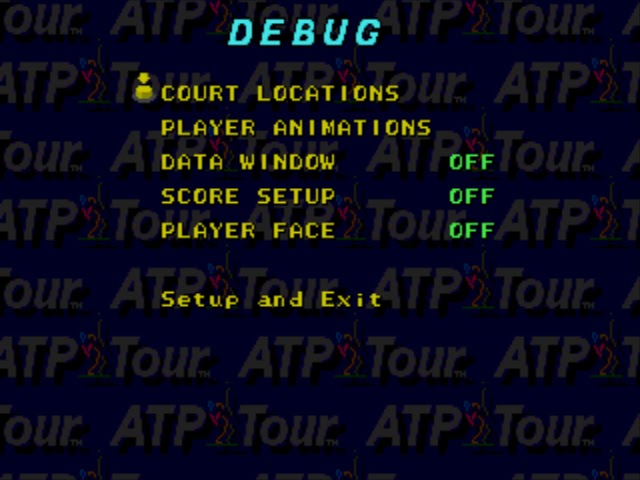 Classic Videogame Hacking: Debug Menu - ATP Tour Championship Tennis ...